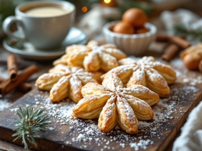 Delicious Cinnamon Sugar Snowflake Puff Pastry Recipe - The Kitchens Aid