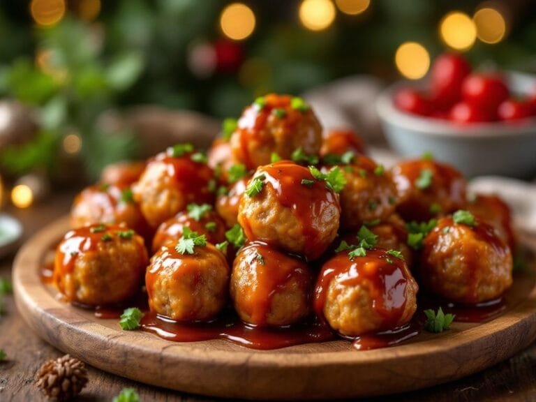Sweet and Spicy Holiday Meatball Bites Recipe - The Kitchens Aid